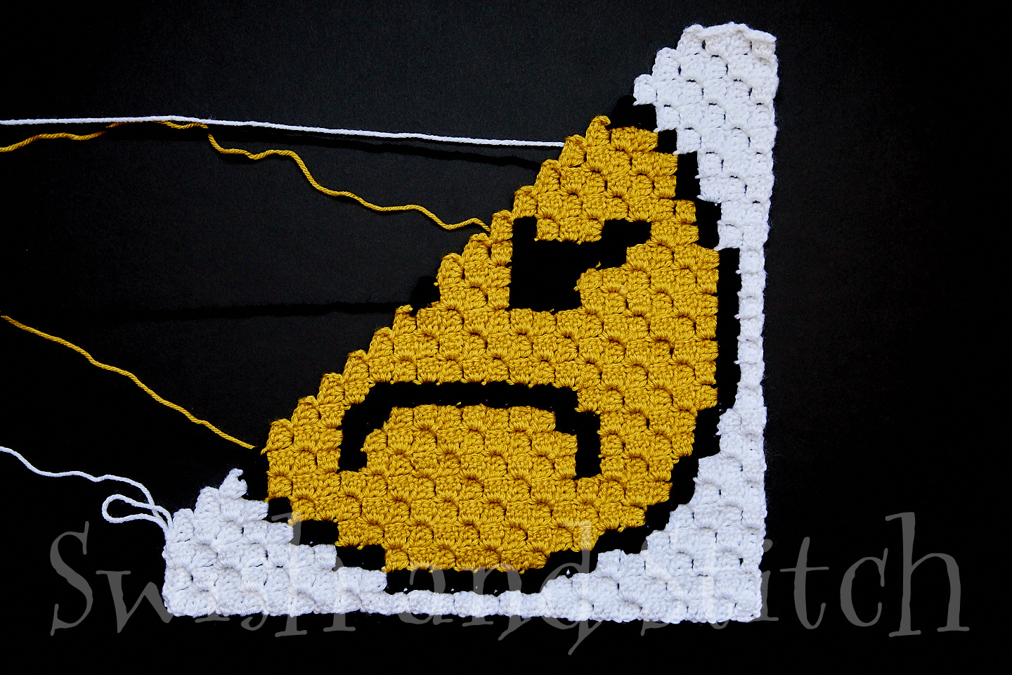 Angry Emoji Block-C2C Crochet Emoji Afghan - Swish and Stitch