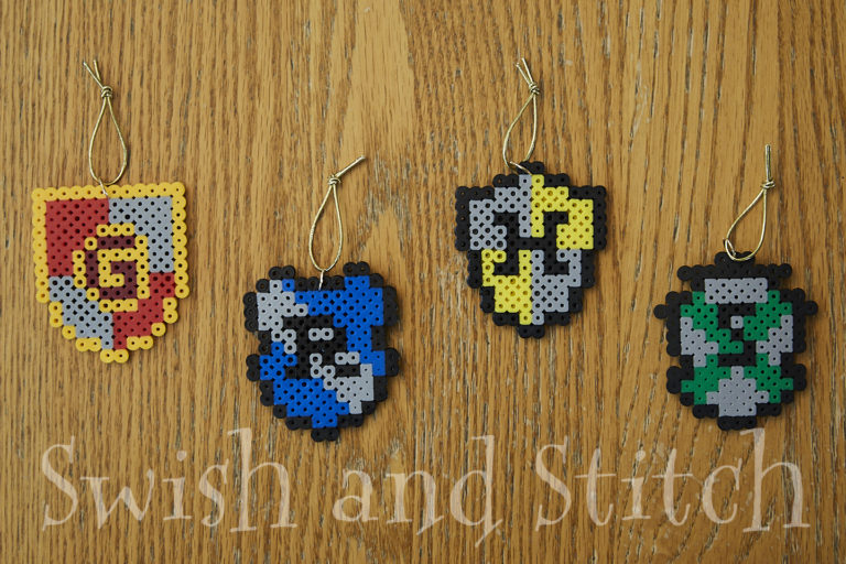 Harry Potter Perler Bead Character and House Crests Ornaments - Swish ...
