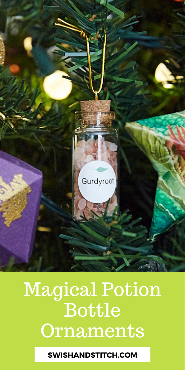 DIY Harry Potter Potion Ingredients Christmas Ornaments - Swish and Stitch