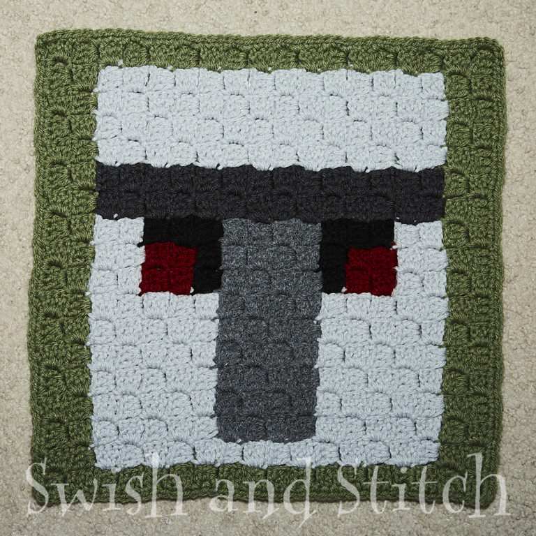 Minecraft C2C Crochet Afghan - Enderman Block - Swish and Stitch