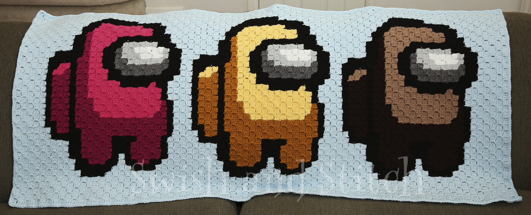 Among Us C2C Crochet Afghan Panel 3 - Swish and Stitch
