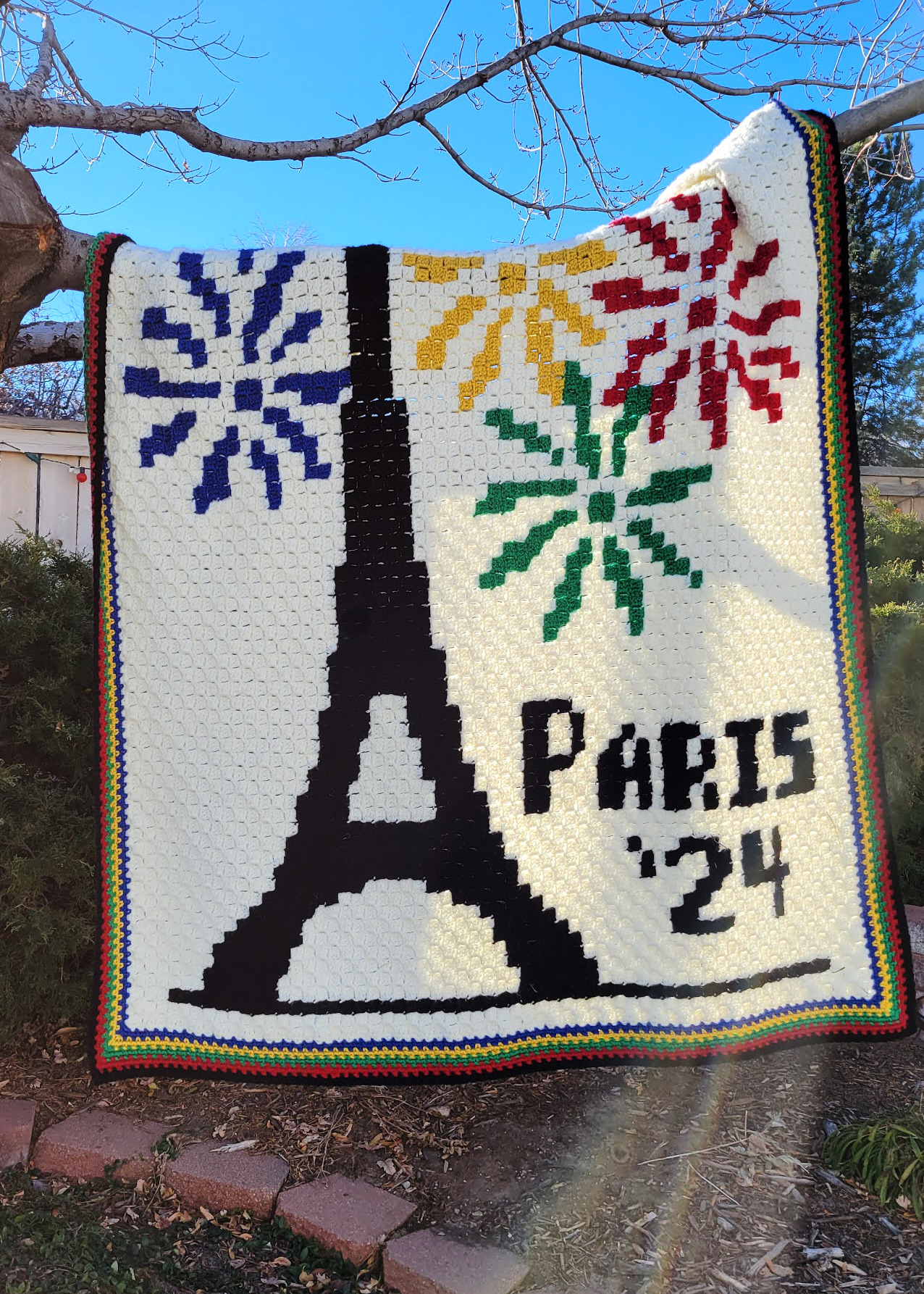 Paris '24 C2C Crochet Afghan - Swish and Stitch